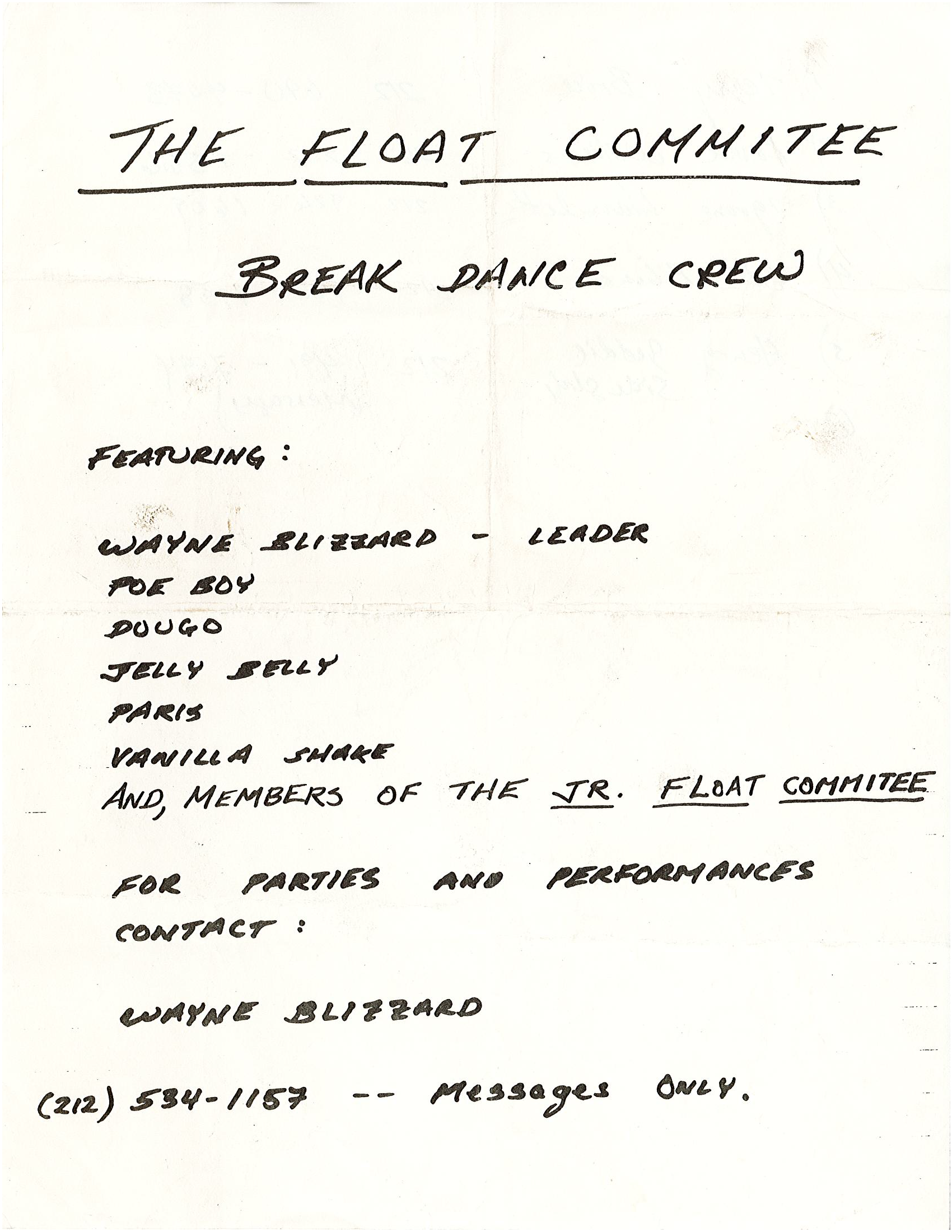 Float Committee - Silverback Bboy Events